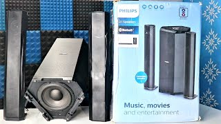 PHILIPS MMS8085B/94 Convertible 80 W Bluetooth Home Theatre (Black, 2.1 ...